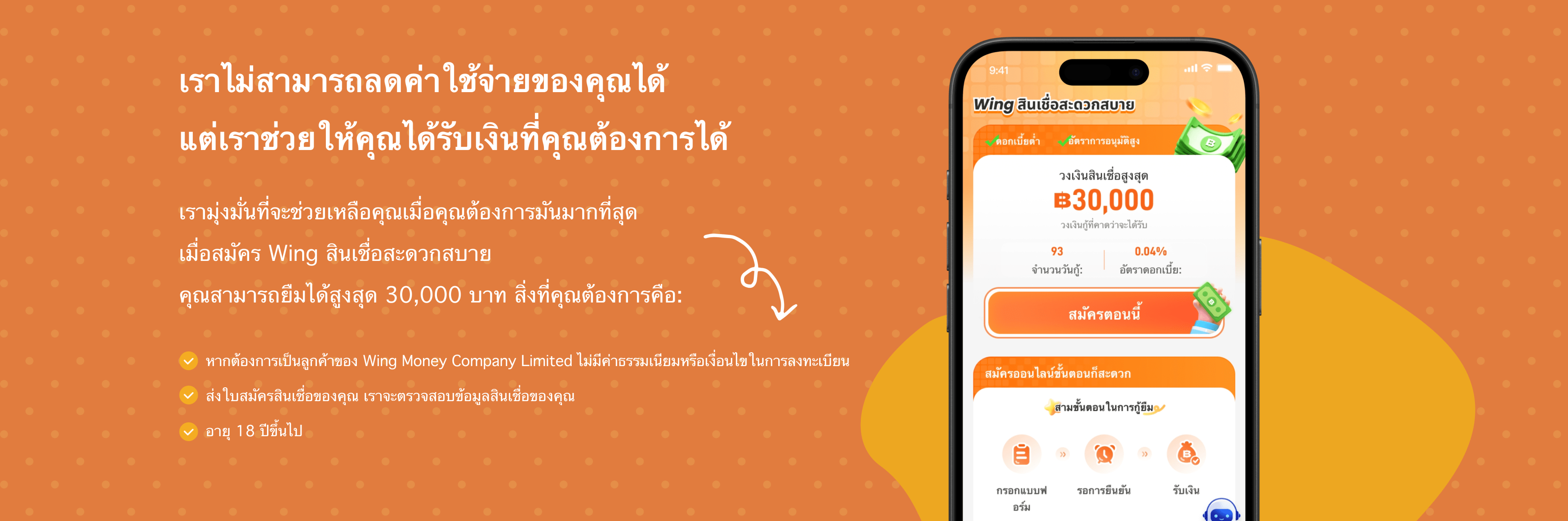 Wing สินเชื่อสะดวกสบาย